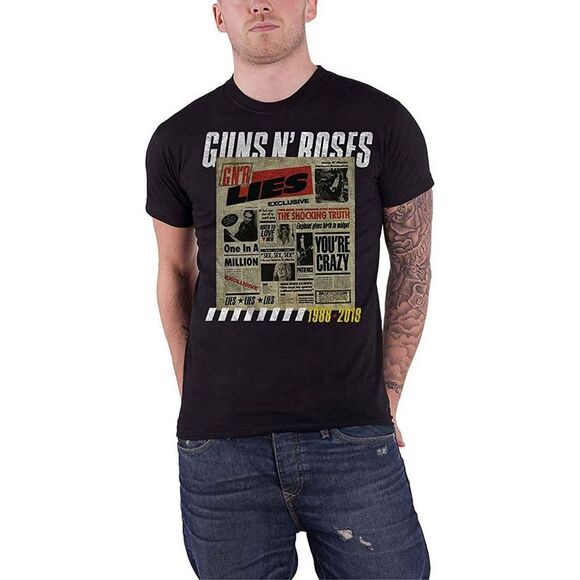 Guns N Roses | Shirts | Guns N Roses Unisex Adult Lies Track List Back ...